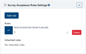 Acceptance rules - DeviCloud - Survey data management